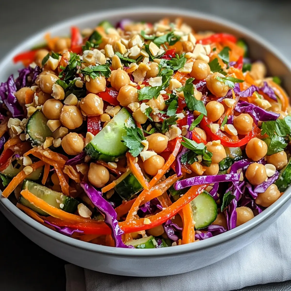 Knuspriger Thai Kichererbsen-Salat Rezept – Einfache, leckere Frische